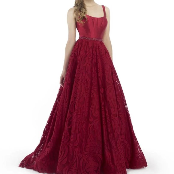 Morrell Maxie | Dresses | Morrell Maxie Satin Mikado Lace Aline Gown | Poshmark